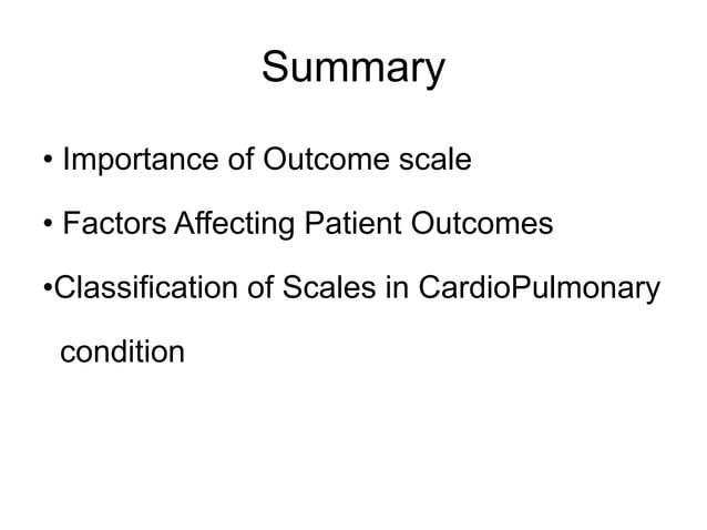 Functional scales in cardio pulmonary condition | PPTX