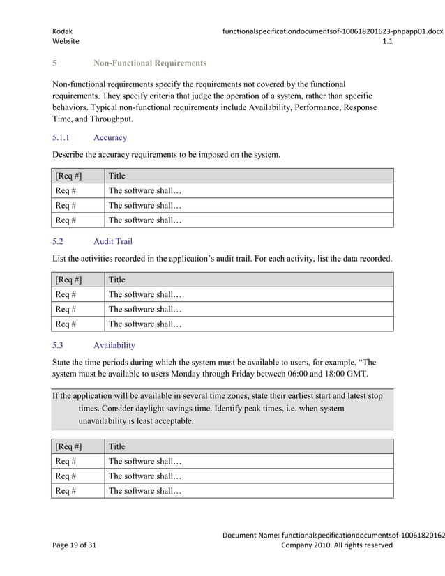 Functional specification documents of | DOCX | Operating Systems ...