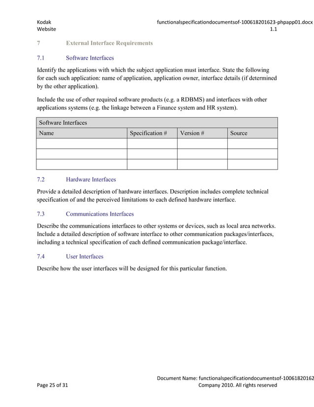 Functional specification documents of | DOCX | Operating Systems ...
