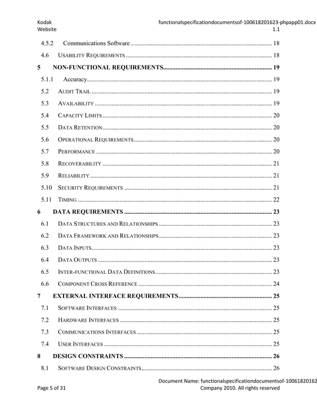 Functional specification documents of | DOCX | Operating Systems ...
