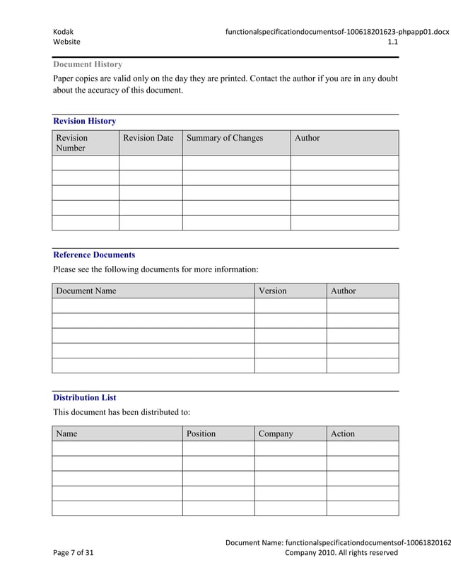 Functional specification documents of | DOCX | Operating Systems ...