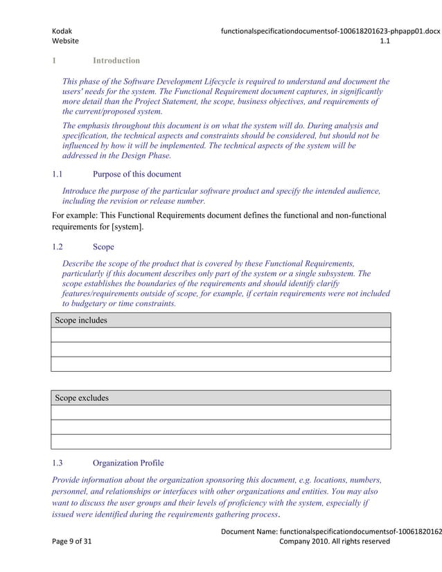 Functional specification documents of | DOCX | Operating Systems ...