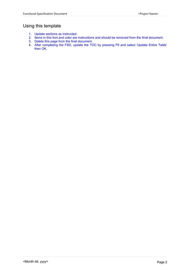Functional specification document_template | PDF | Desktop Publishing ...