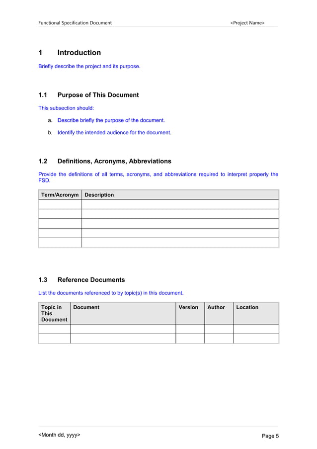Functional specification document_template | PDF | Desktop Publishing ...