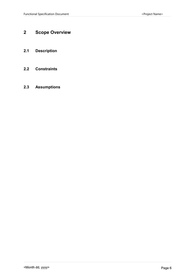 Functional specification document_template | PDF | Desktop Publishing ...