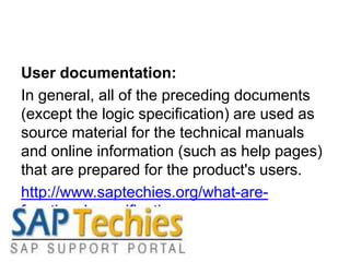 Functional specification of sap | PPTX