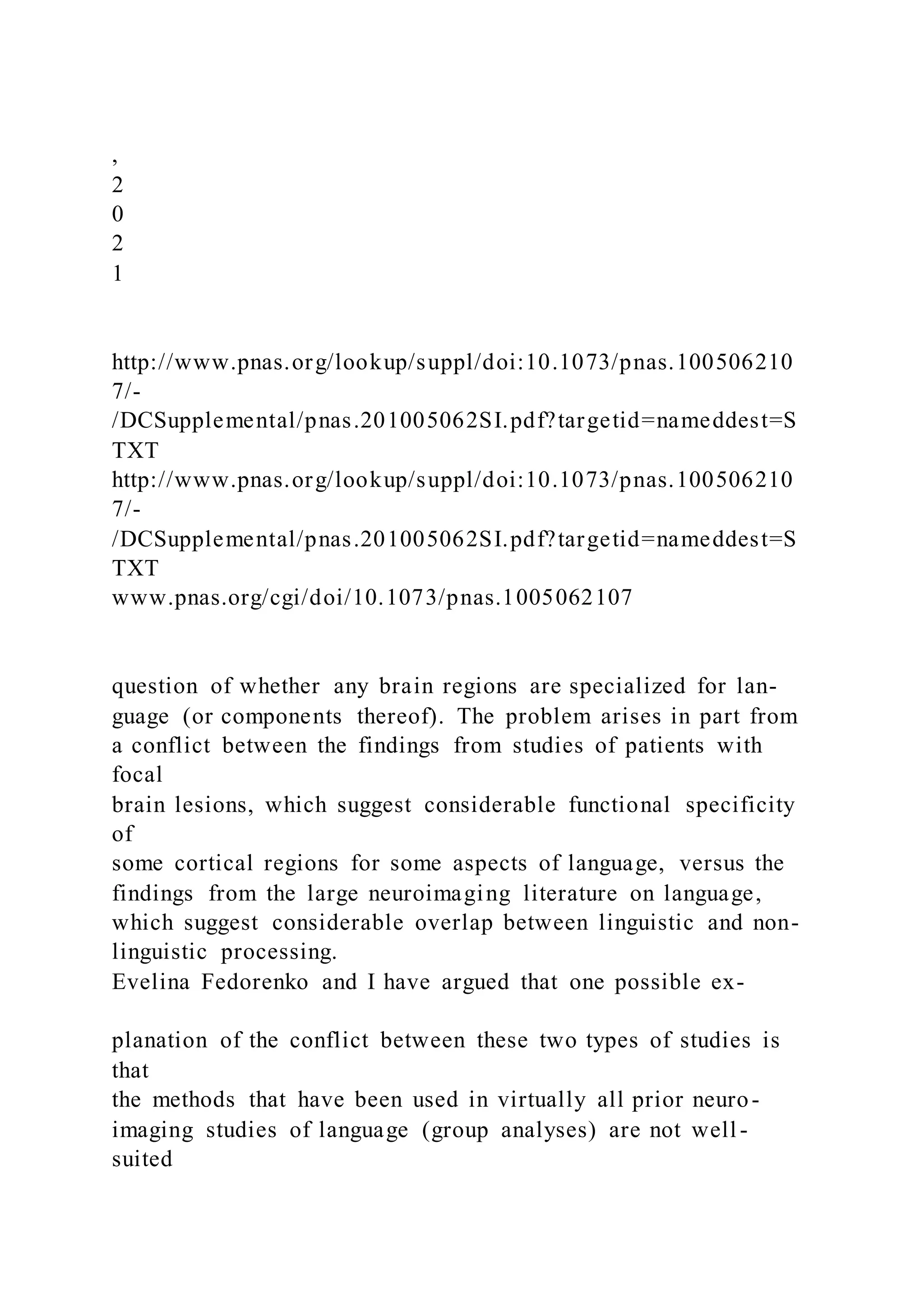 Functional specificity in the human brain A windowinto the | DOCX
