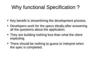 Functional specs | PPT