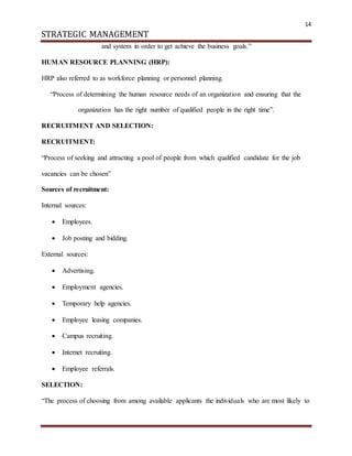 Strategic management Functional strategy Strategy Implementation ...