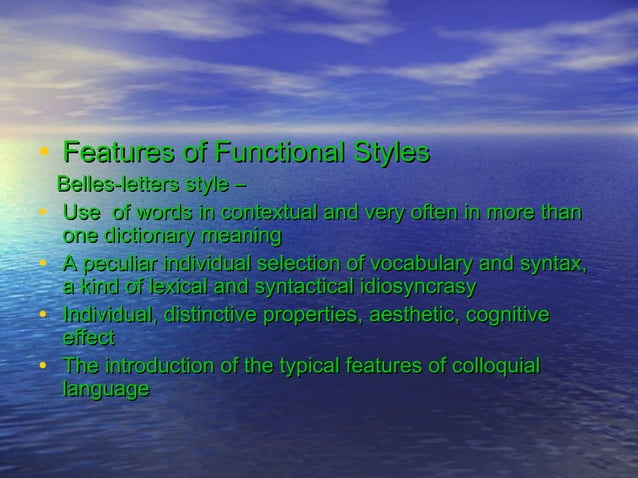 Functional styles of the english language | PPT