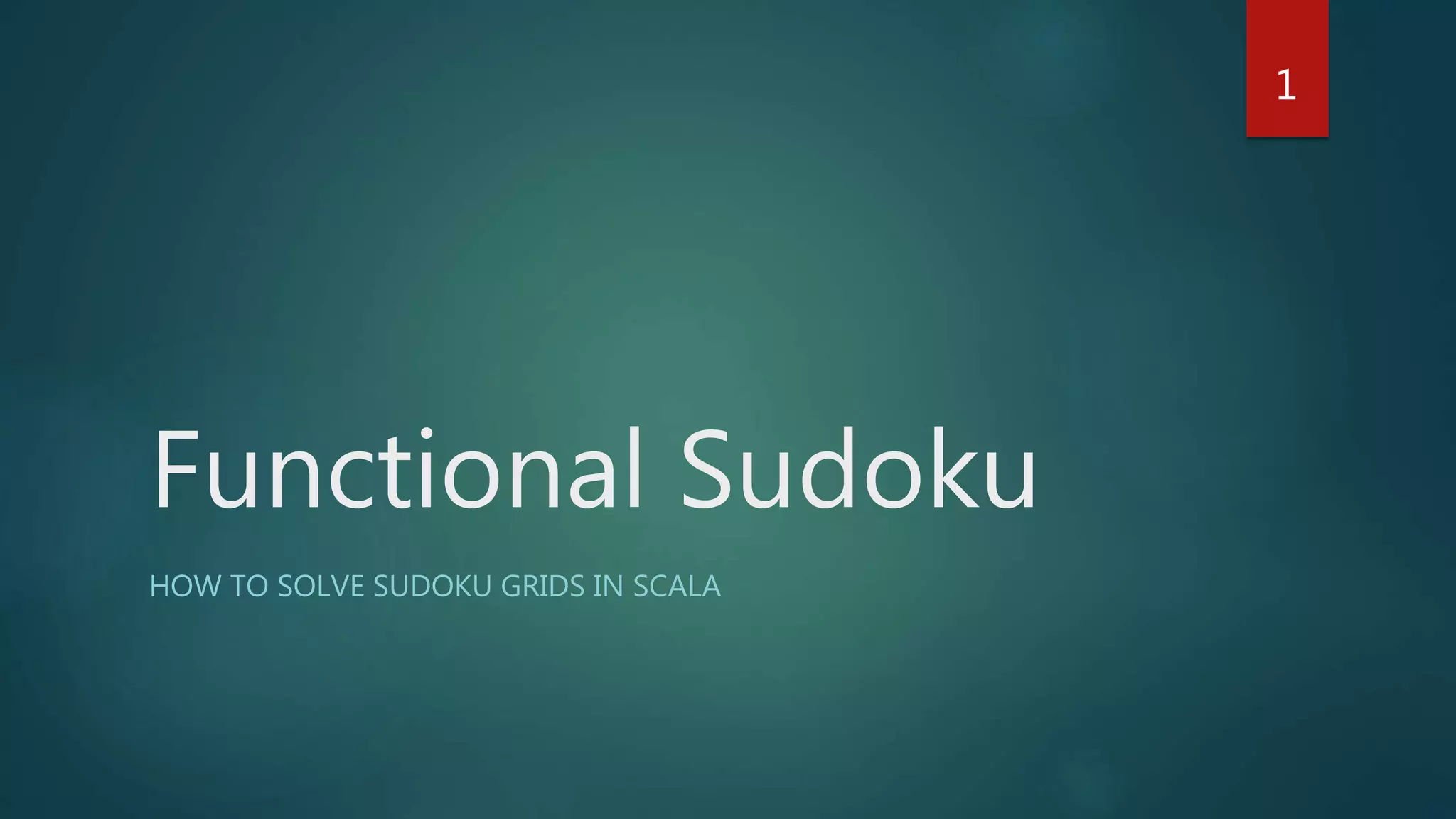 Functional sudoku | PPT