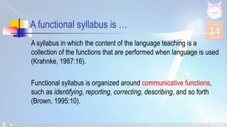 Functional Syllabuses | PPTX