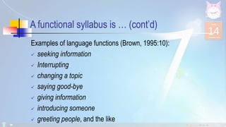 Functional Syllabuses | PPTX