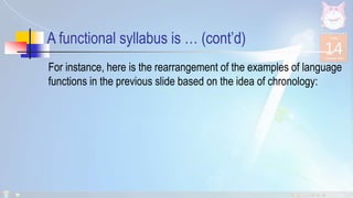 Functional Syllabuses | PPTX