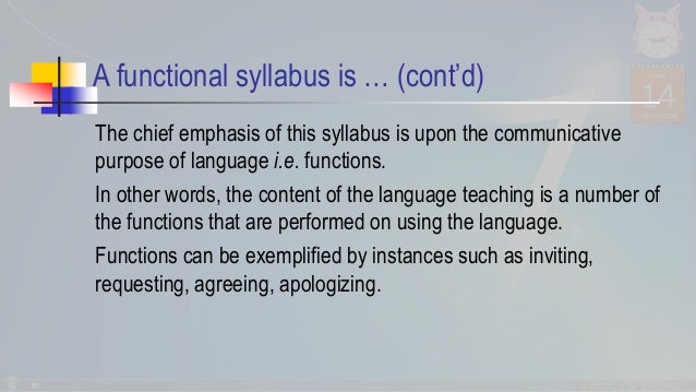Functional Syllabuses functional-syllabuses