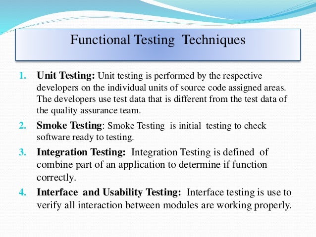 Functional Testing