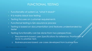 Functional testing | PPT
