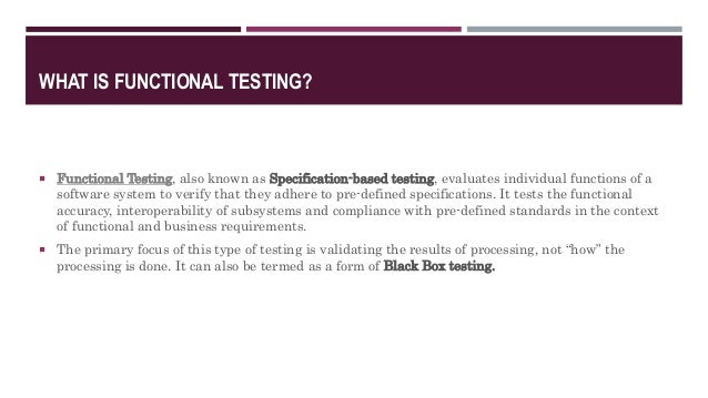 Functional Testing Ppt