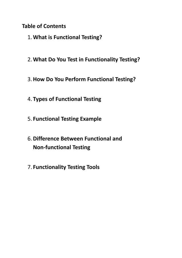 Types of Functional Testing Every QA Must Know | PDF