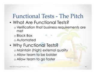 Functional testing patterns | PDF