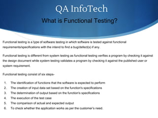 What Is Functional Testing? | PPT