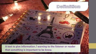 Short Functional Text (with examples) | PPTX