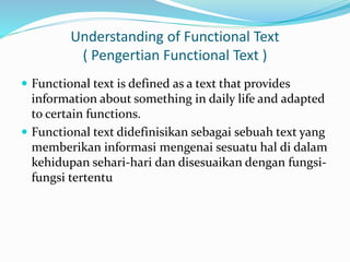 Functional text | PPTX