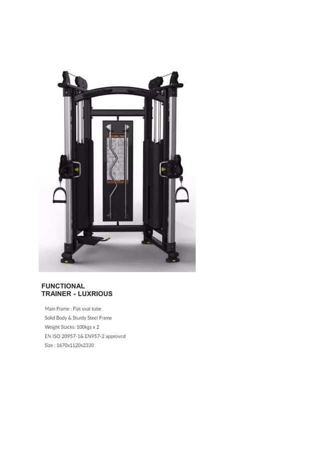FUNCTIONAL TRAINER | DOC | Physical Therapy | Wellness