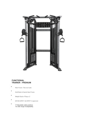 FUNCTIONAL TRAINER | DOC | Physical Therapy | Wellness