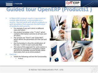 OpenERP Functional Training Day2 | PPT