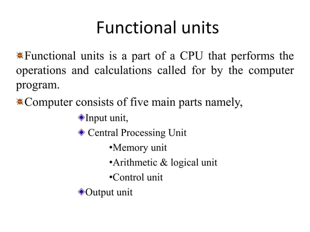 Functional units | PPTX