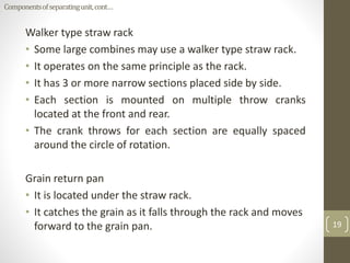 Functional units of combine harvester | PPTX