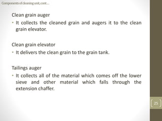Functional units of combine harvester | PPTX