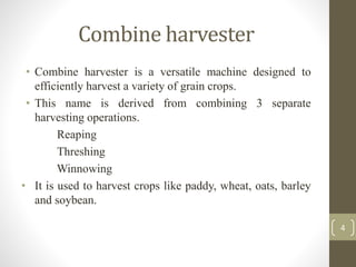 Functional units of combine harvester | PPTX