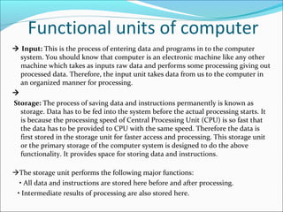 Functional units of computer | PPT