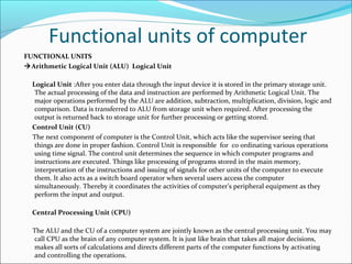 Functional units of computer | PPT
