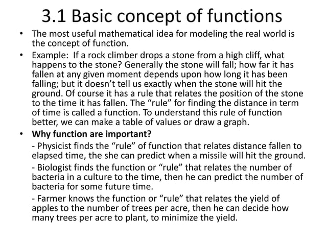 Function and graphs | PPTX | Physics | Science