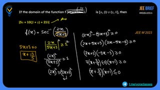 these are the notes for functions and itf for class 12 jee | PDF