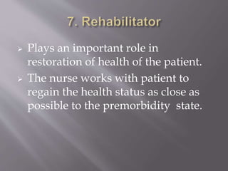 Function and qualities of nurse | PPTX | Eldercare | Family and ...