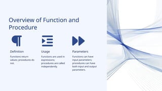 Function and Stored Procedure. Hitesh Prajapati | PPTX