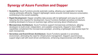 Function App Integration with Dapper ORM.pptx | Cloud Computing | Internet