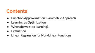 Function approximation as supervised learning | PPT