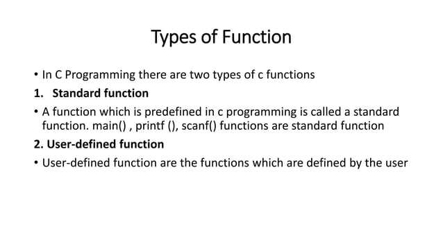 Function (rule in programming) | PPT