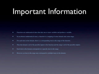 Function Basics Math Wiki | PPT