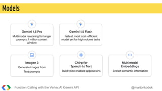 Function Calling with the Vertex AI Gemini API | PDF | Web Development | Internet