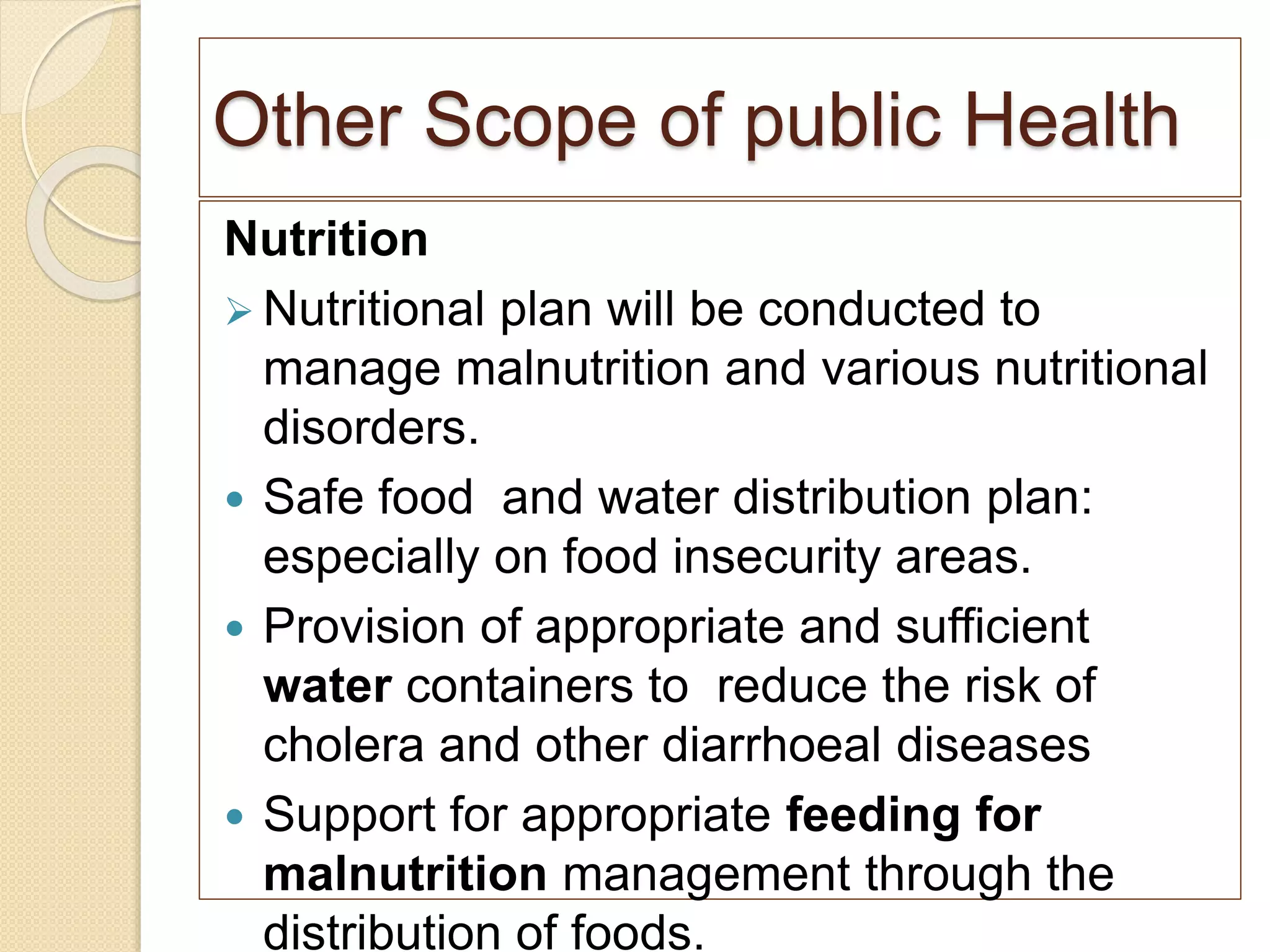 Function , Core competencies and scope of public health | PPTX