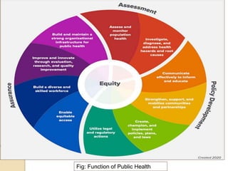 Function , Core competencies and scope of public health | PPTX