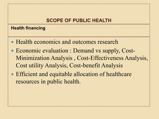 Function , Core competencies and scope of public health | PPTX