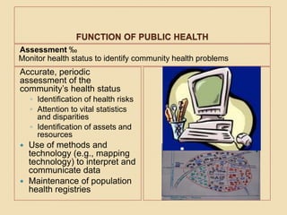 Function , Core competencies and scope of public health | PPTX