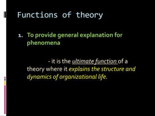 Function & component of a theory | PPTX